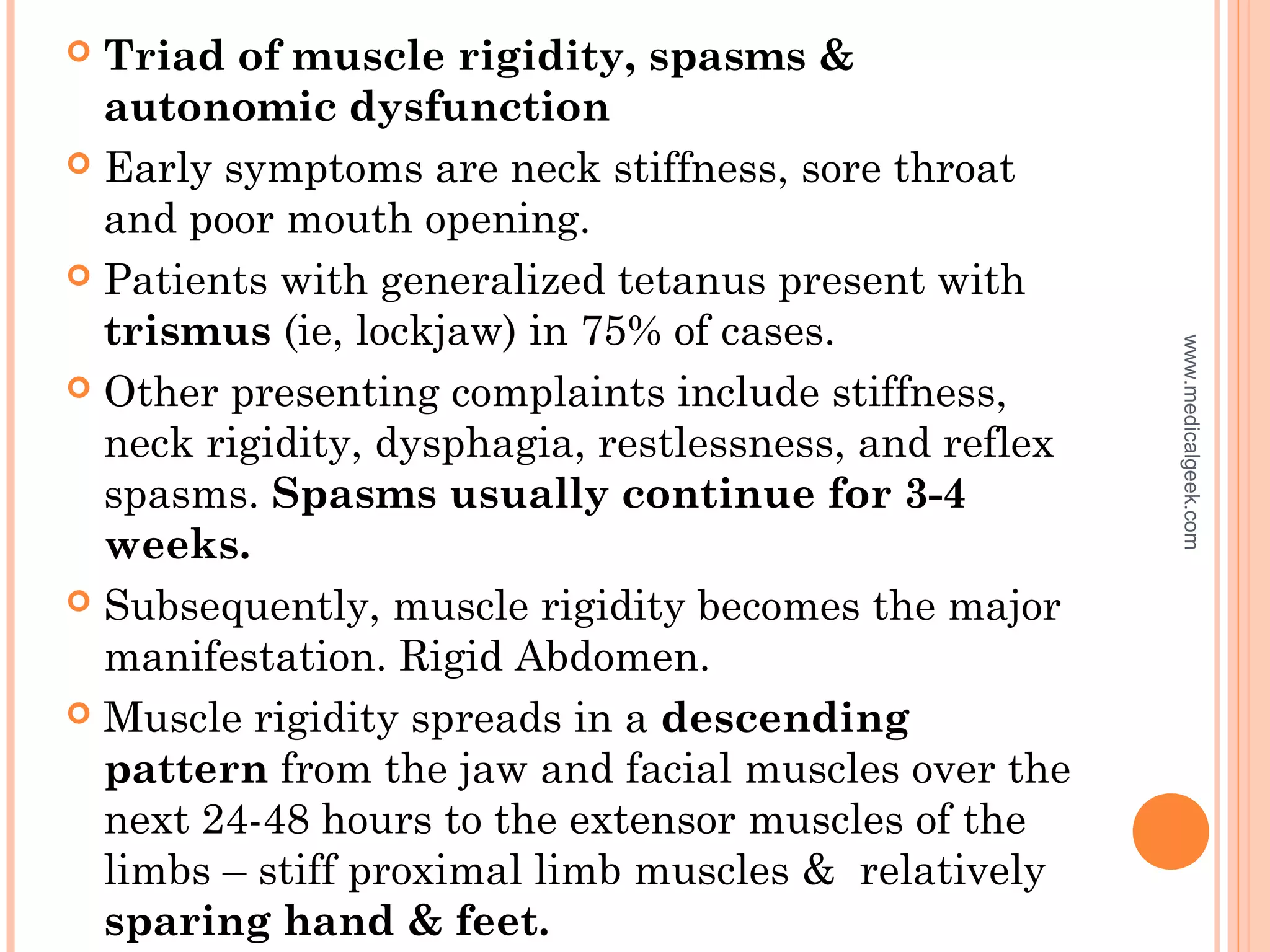 Tetanus Presentation | PPT