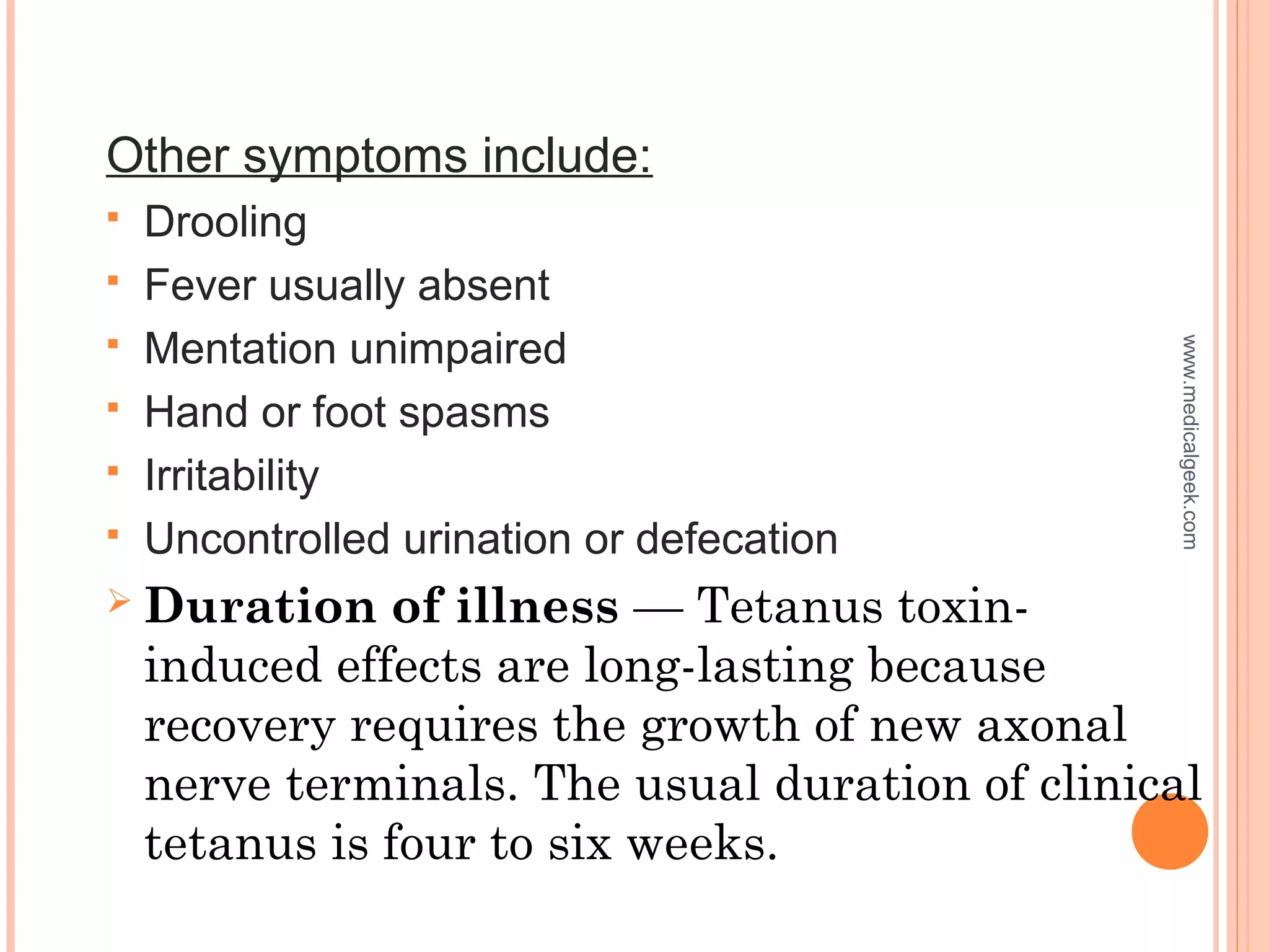 Tetanus Presentation | PPT