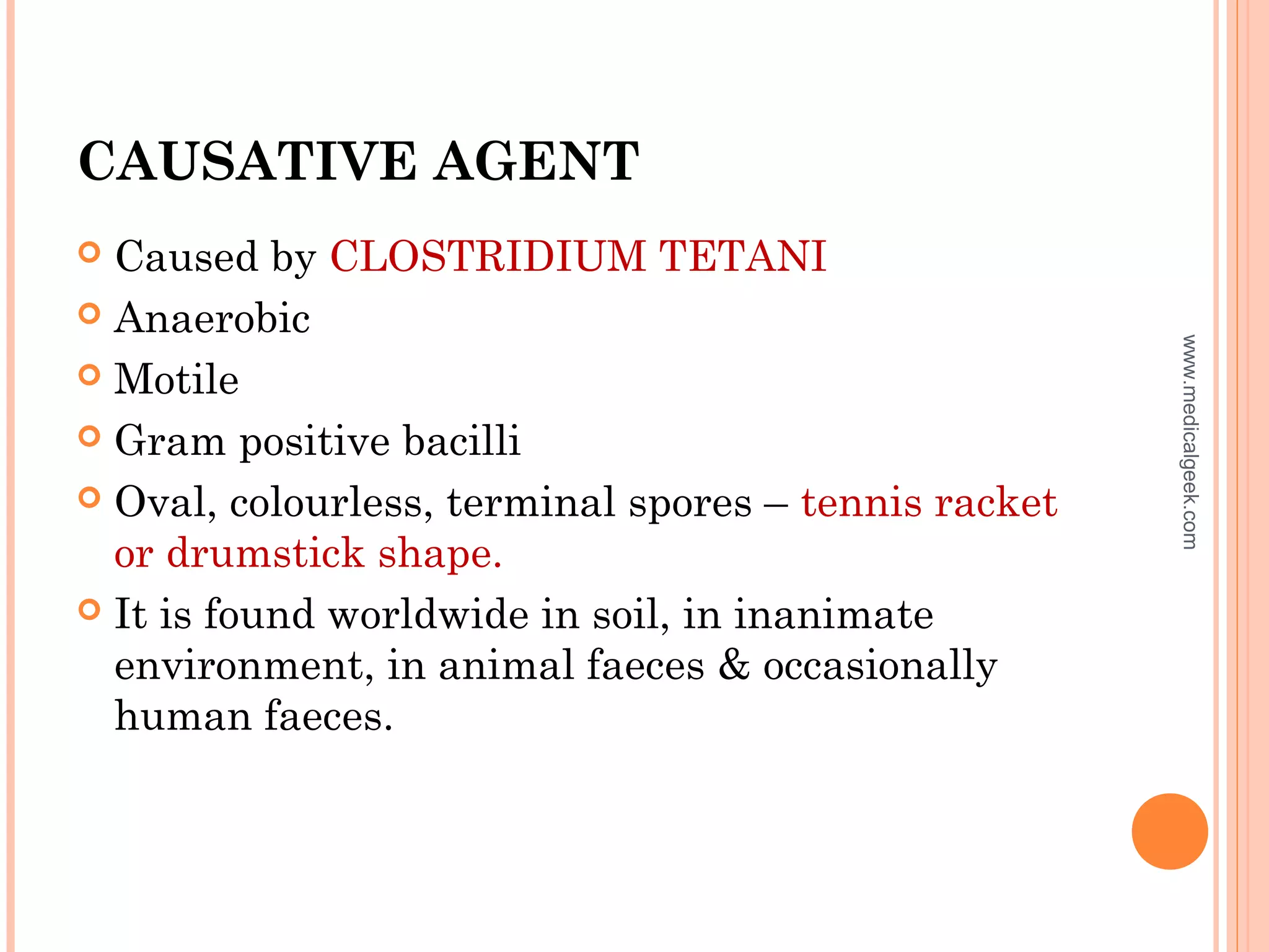 Tetanus Presentation | PPT