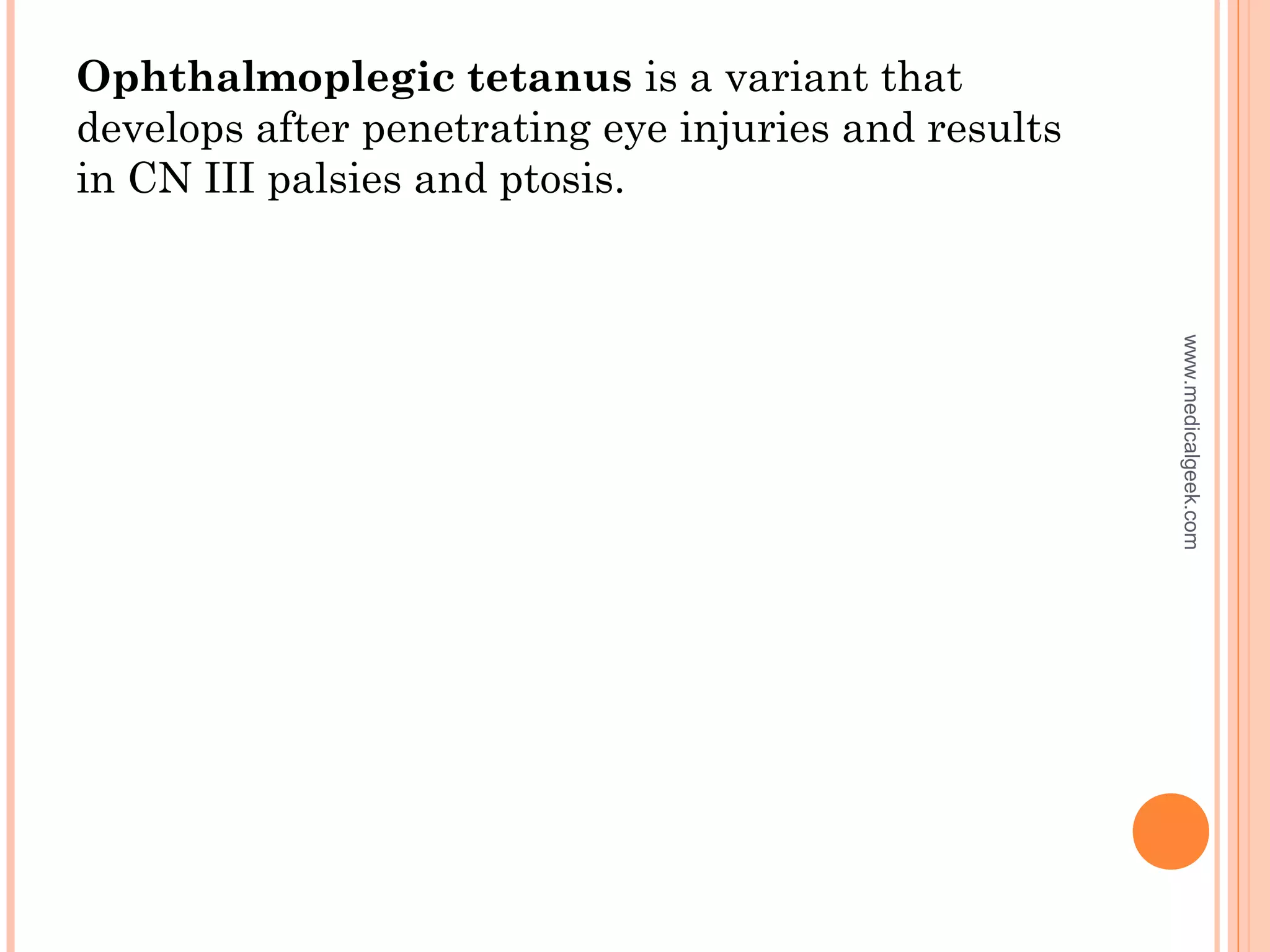 Tetanus Presentation | PPT