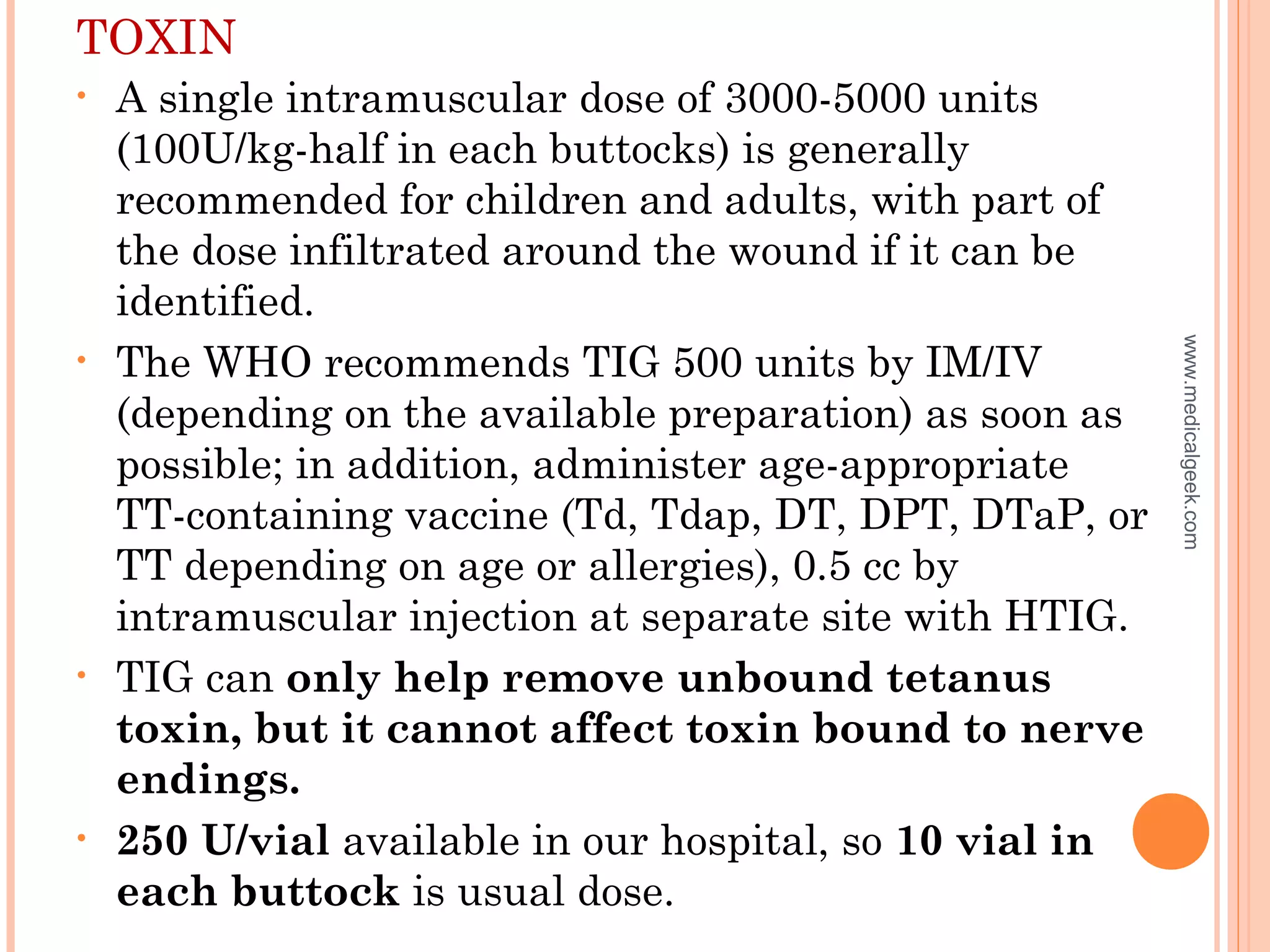 Tetanus Presentation | PPT
