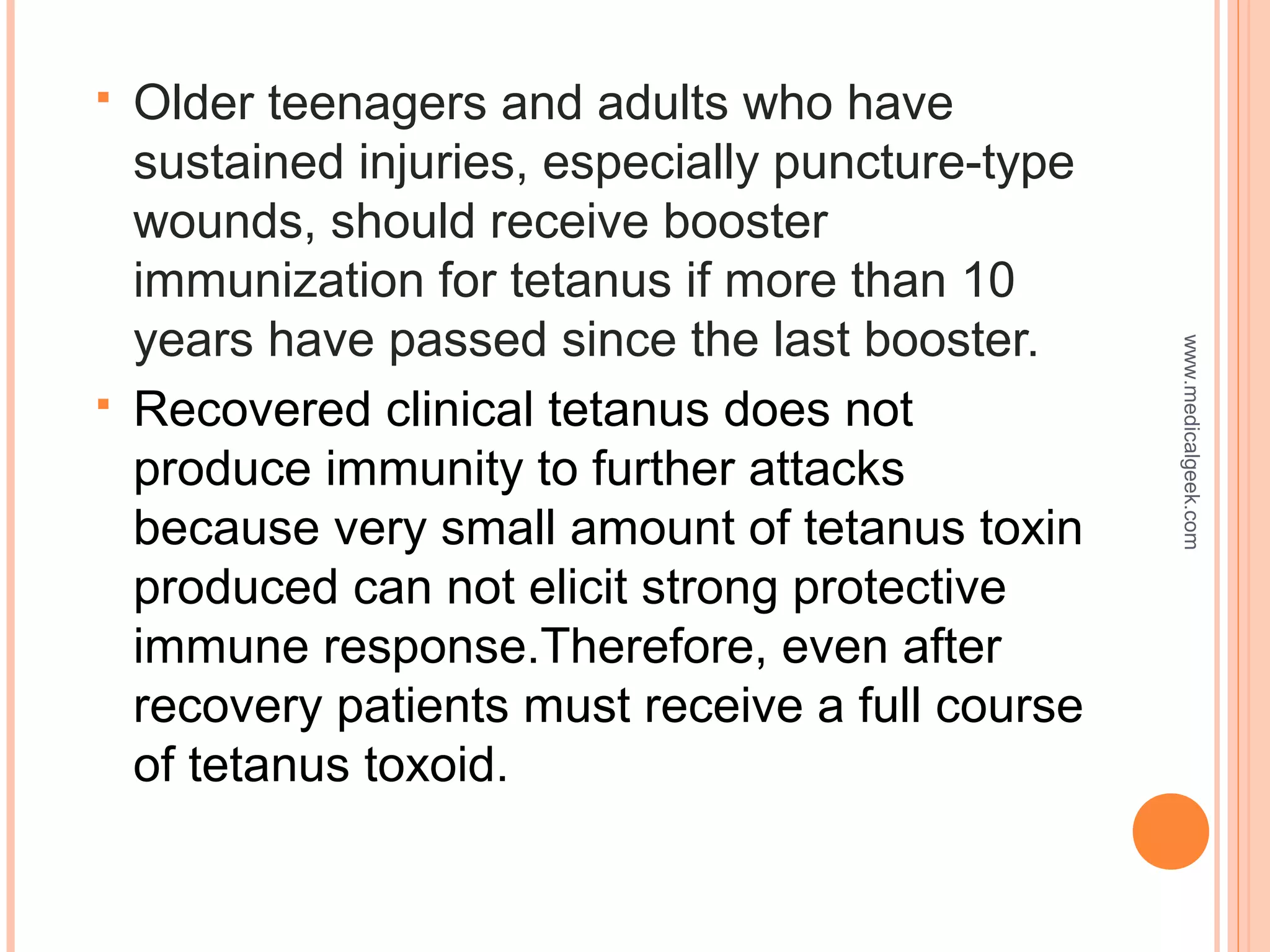Tetanus Presentation | PPT