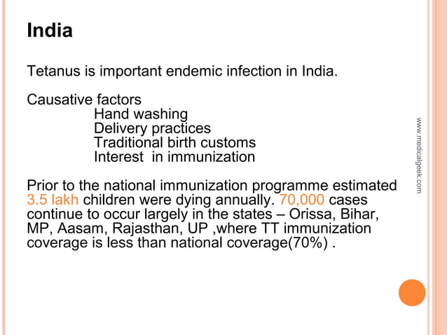 Tetanus Presentation | PPT