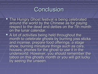 Hungry Ghost festival | PPT
