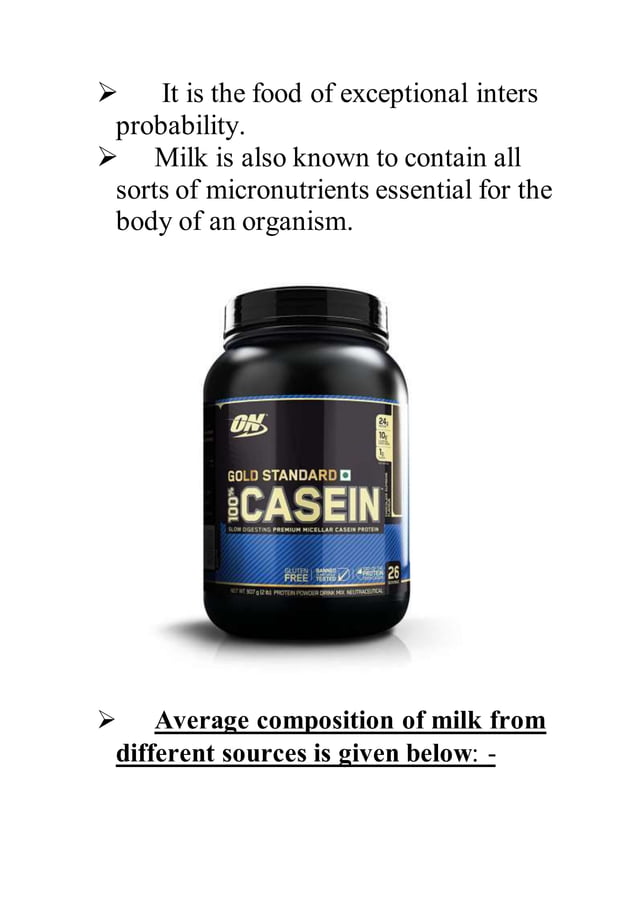TO STUDY THE QUANTITY OF CASEIN PRESENT IN DIFFERENT SAMPLES OF MILK ...