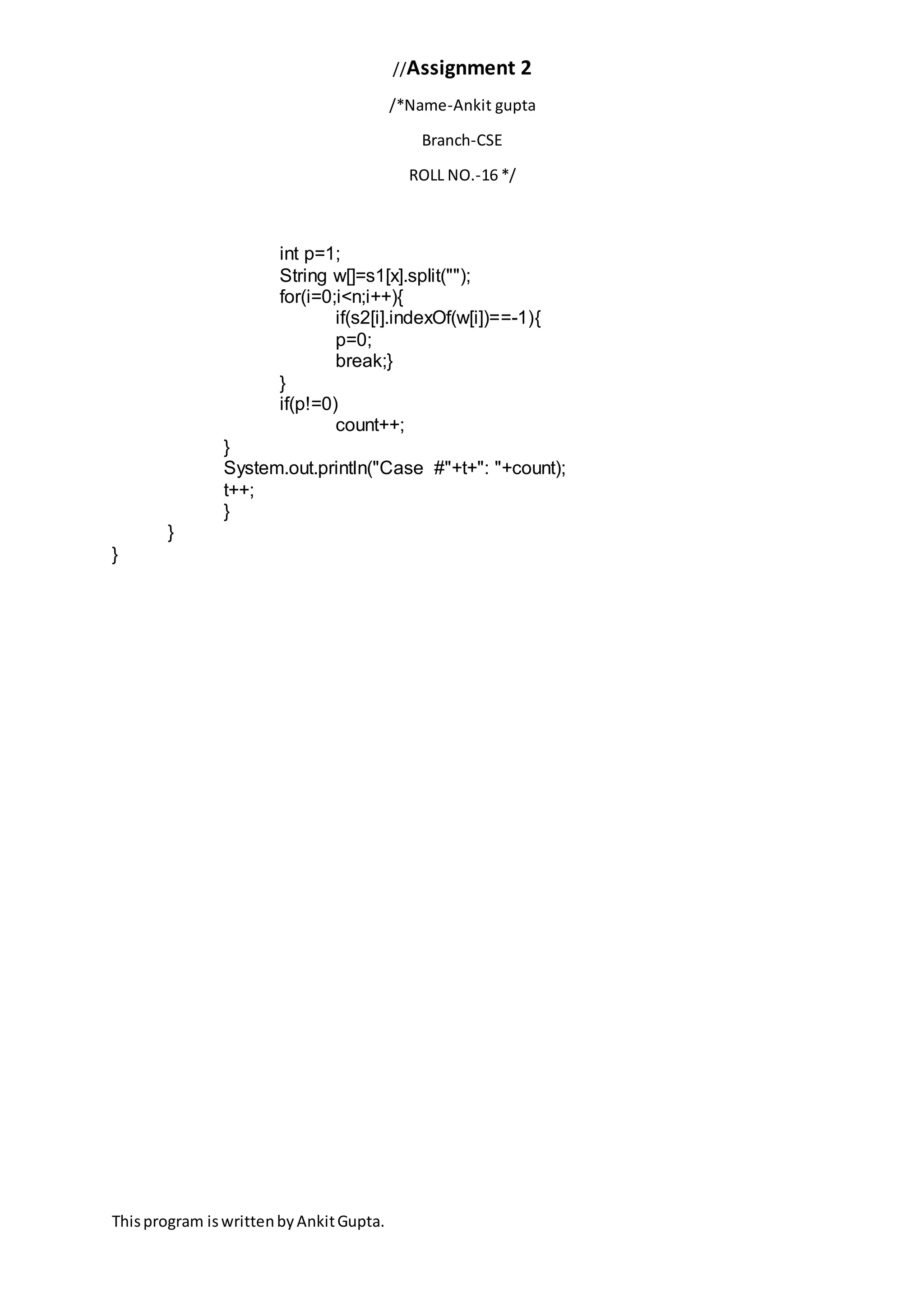 java program assigment -2 | PDF