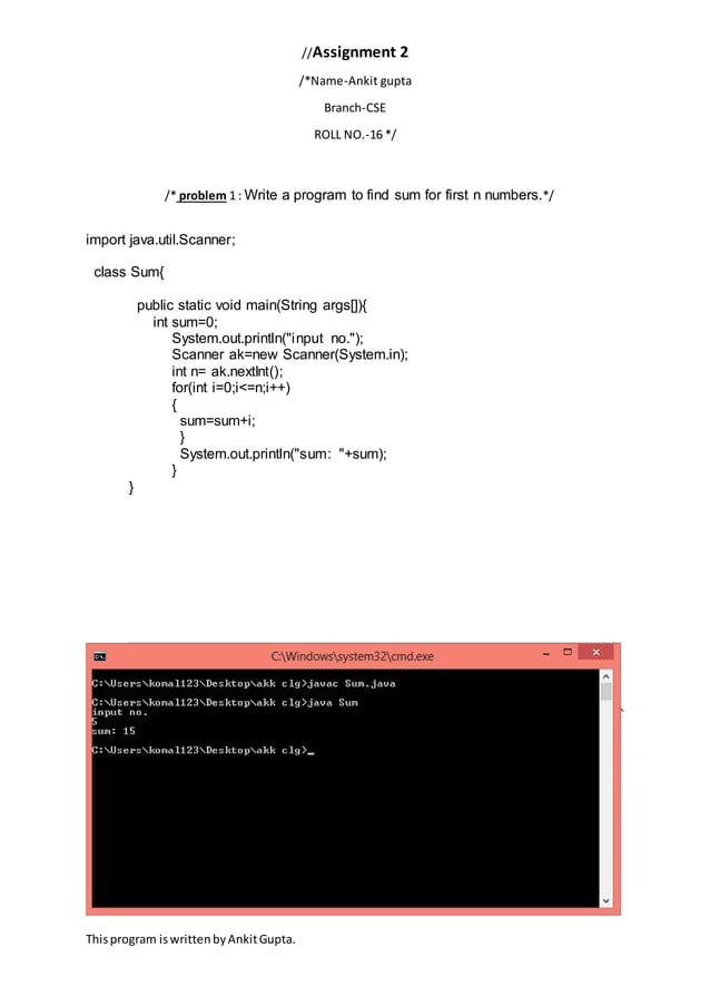 java program assigment -2 | PDF