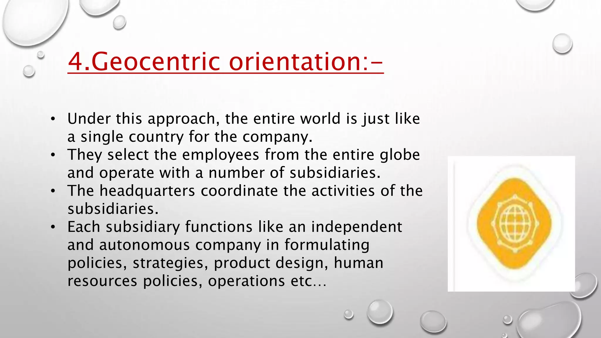 Stages of International Orientation - Ethnocentric, Polycentric ...