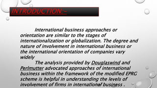 Stages of International Orientation - Ethnocentric, Polycentric ...