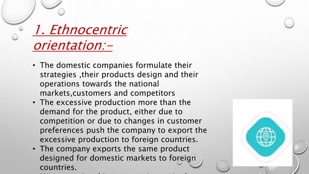 Stages of International Orientation - Ethnocentric, Polycentric ...