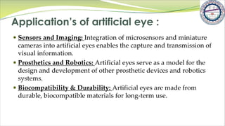Artificial eye and its applications in daily life | PDF