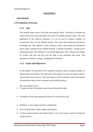 major project report Property Management | DOC