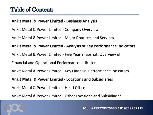 Ankit metal & power limited company capsule | PPT