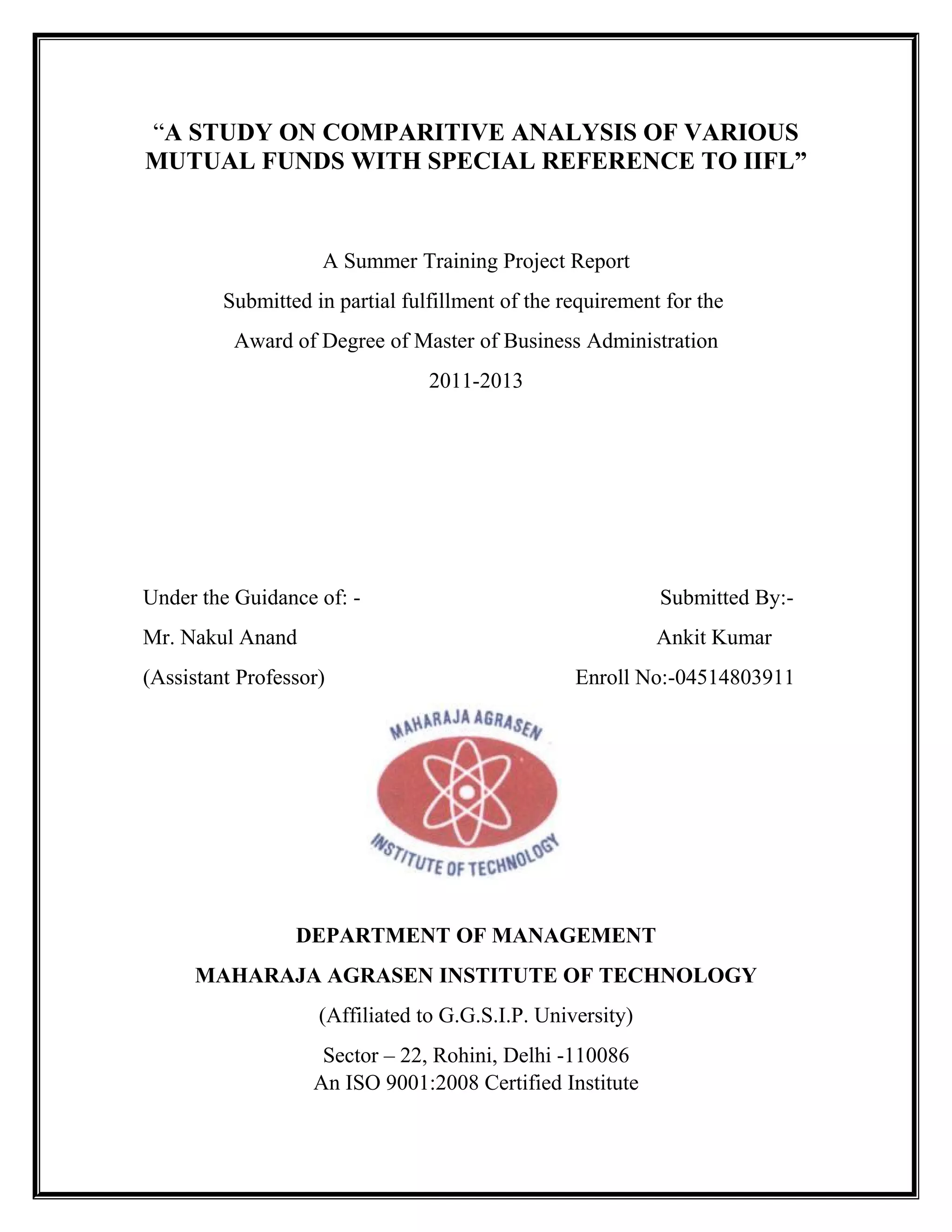 Ankit project report final | PDF