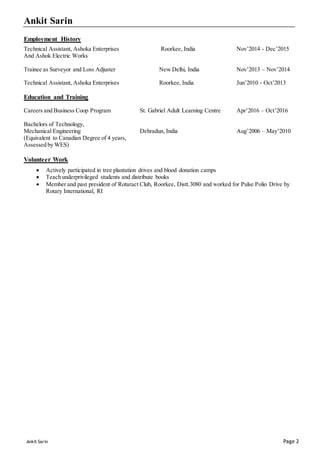 Ankit Sarin Resume | PDF