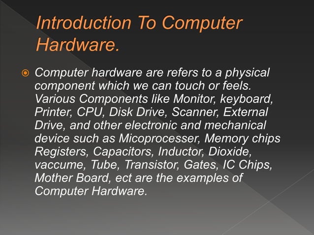computer hardware class 007 presentation | PPT