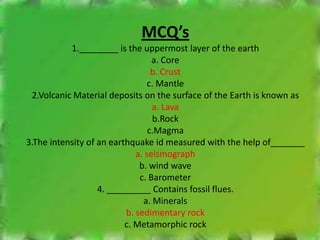 class 7 inside our earth | PPTX