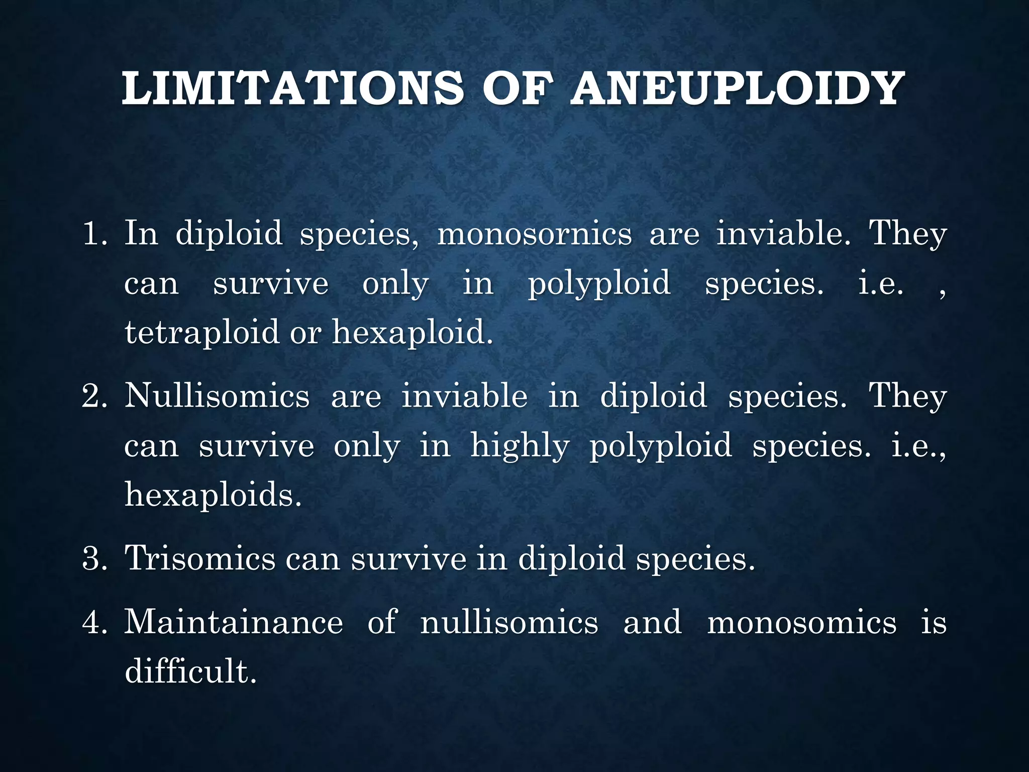 Utilization of polyploids and aneuploids in plants | PPTX