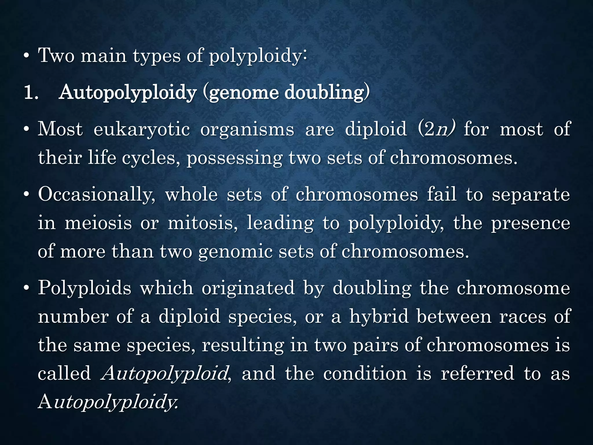 Utilization of polyploids and aneuploids in plants | PPTX