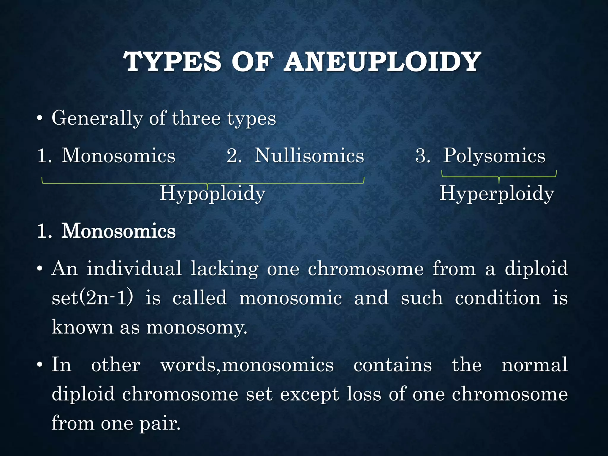 Utilization of polyploids and aneuploids in plants | PPTX