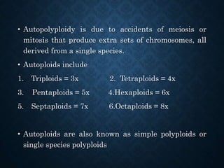 Utilization of polyploids and aneuploids in plants | PPTX