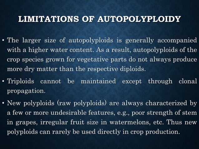 Utilization of polyploids and aneuploids in plants | PPTX