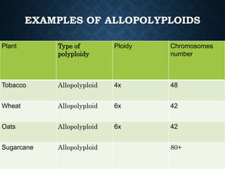 Utilization of polyploids and aneuploids in plants | PPTX