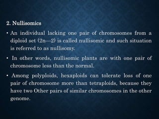 Utilization of polyploids and aneuploids in plants | PPTX