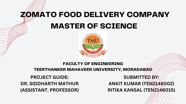 Zomato ppt | PDF | Food Movements | Food & Drink