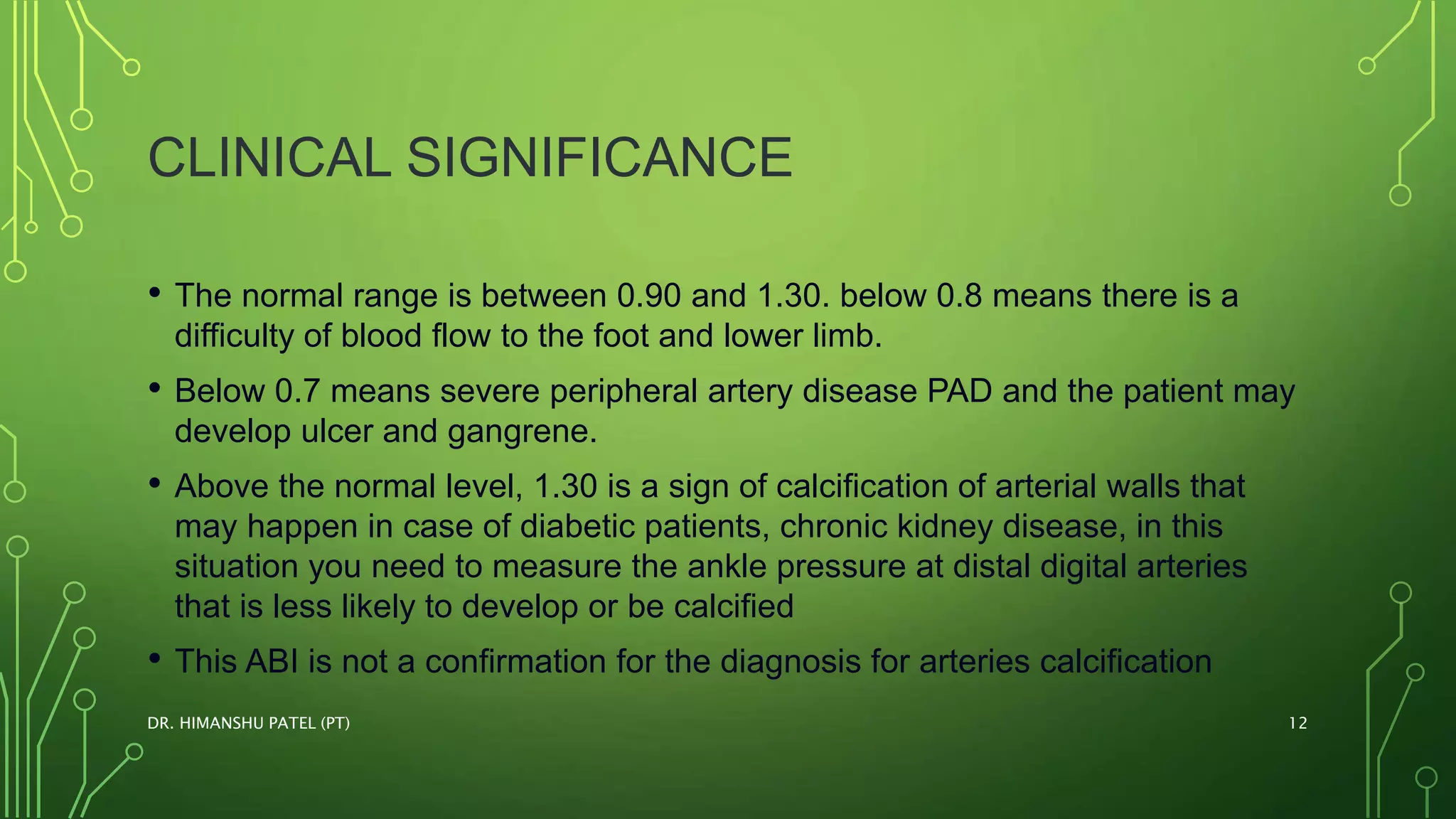 Ankle brachial index | PPTX