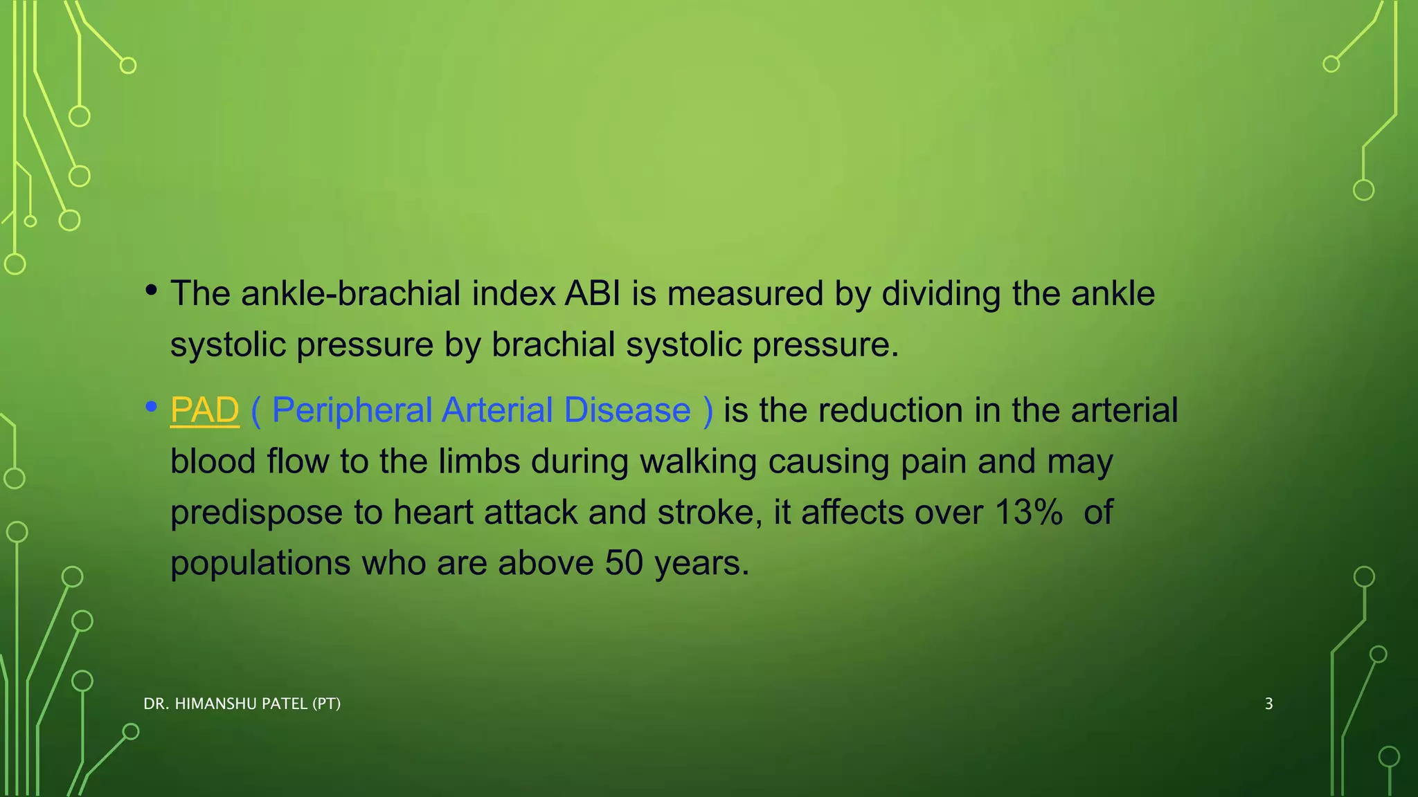 Ankle brachial index | PPTX