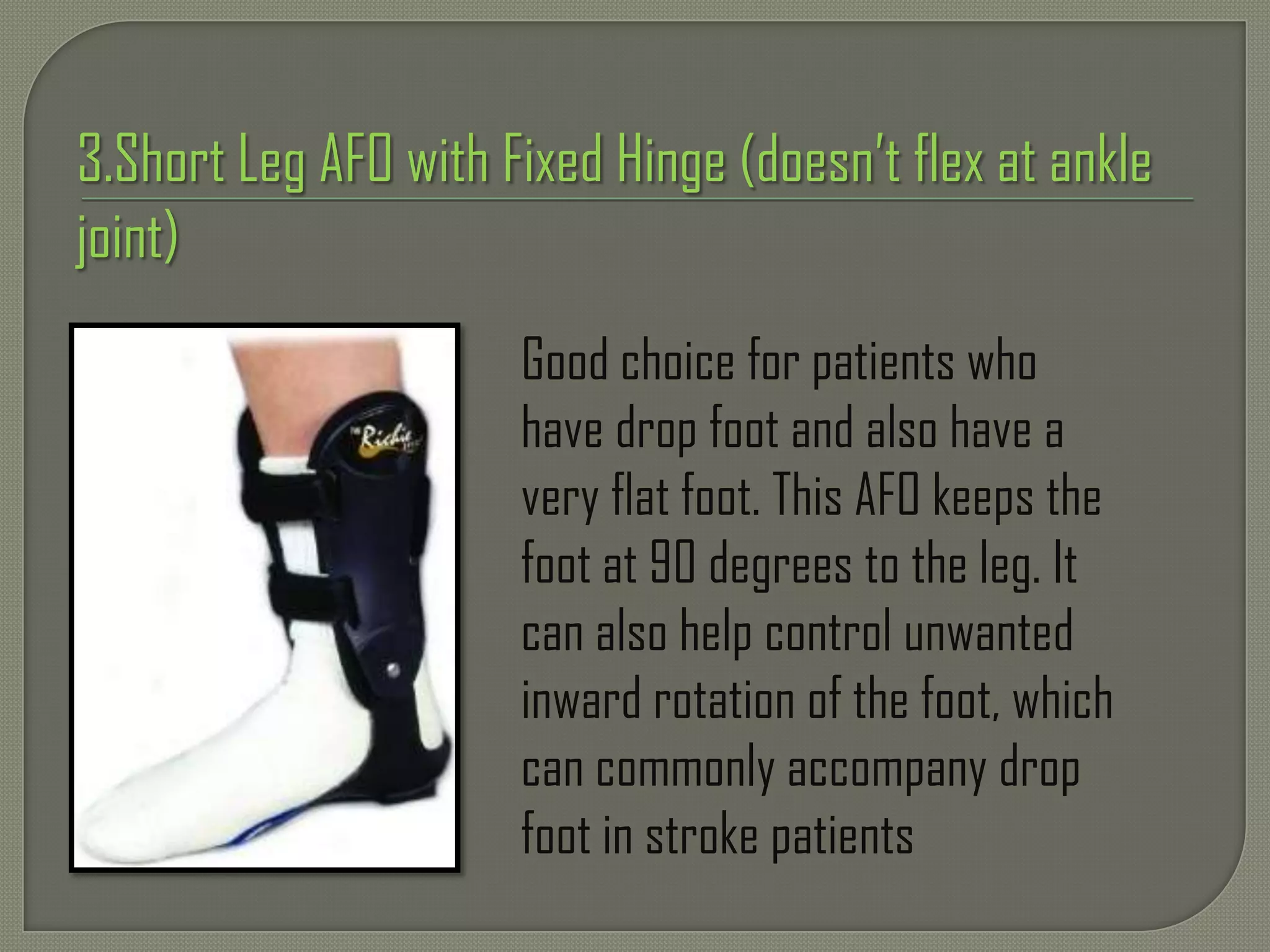 Ankle Foot Orthosis | PPTX