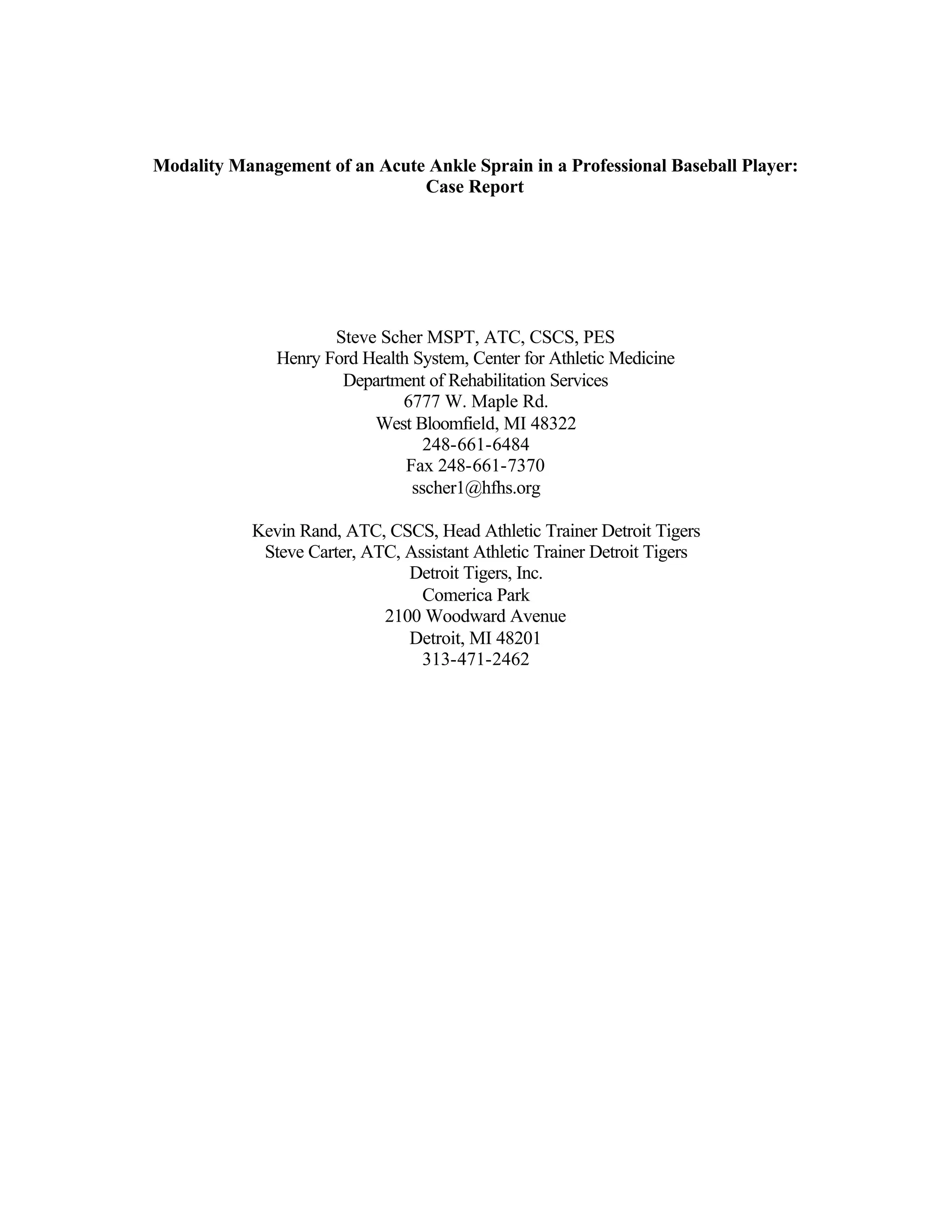 Ankle Sprain Case Study—AvicennaLaser.com