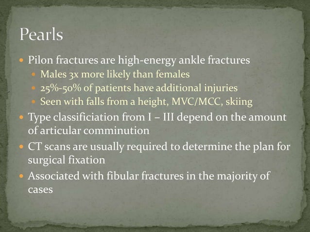 Pilon Fracture | PPT