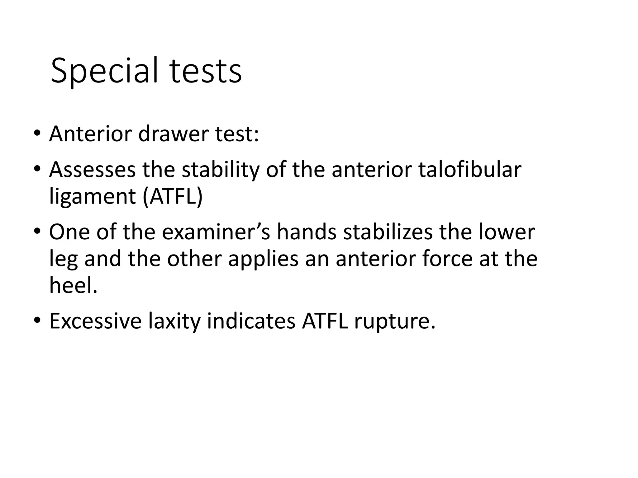 Ankle and Foot examinatiom | PPTX