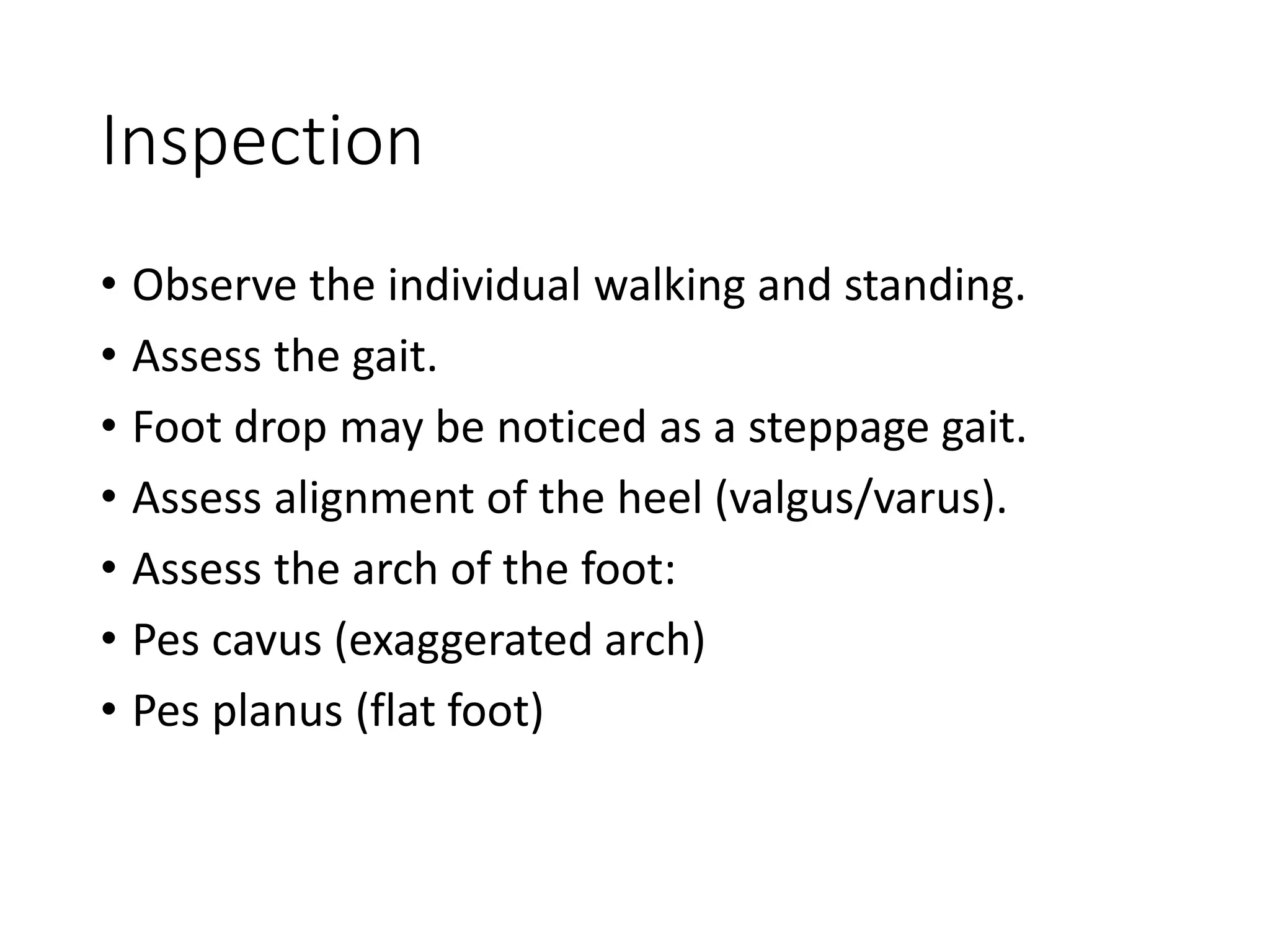 Ankle and Foot examinatiom | PPTX