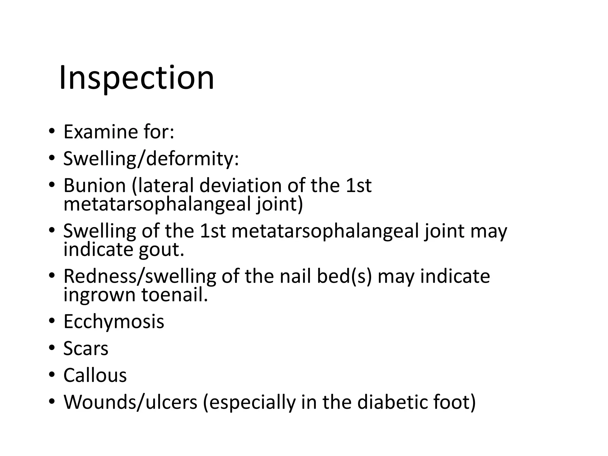 Ankle and Foot examinatiom | PPTX