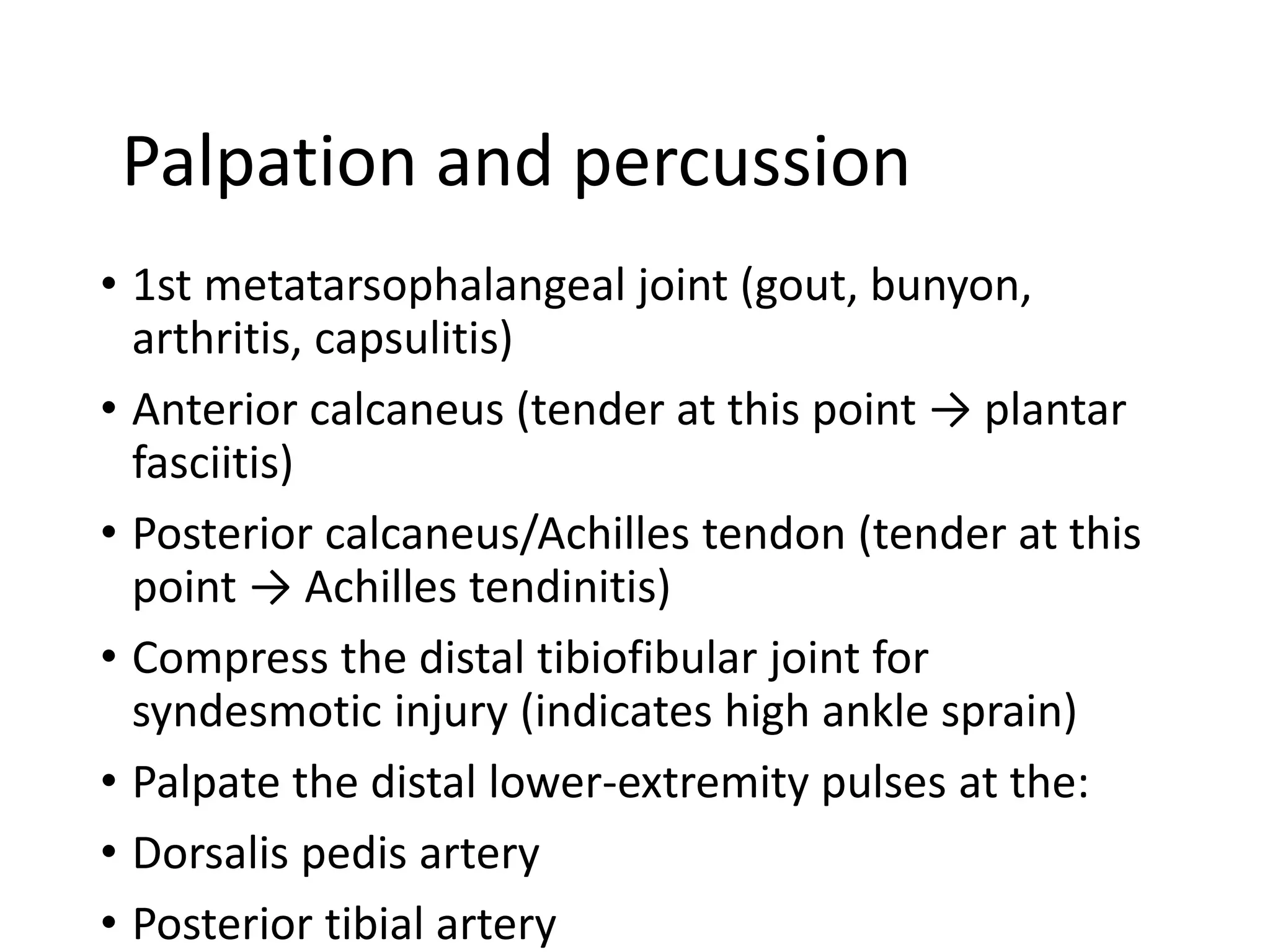 Ankle and Foot examinatiom | PPTX