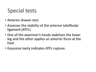 Ankle and Foot examinatiom | PPTX