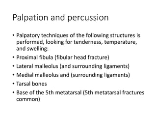 Ankle and Foot examinatiom | PPTX