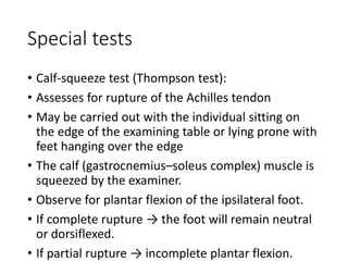 Ankle and Foot examinatiom | PPTX