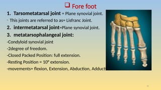 Ankle and foot assessment for physiotherapy | PPTX