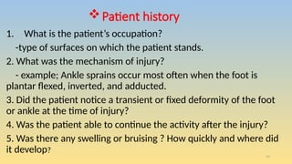 Ankle and foot assessment for physiotherapy | PPTX