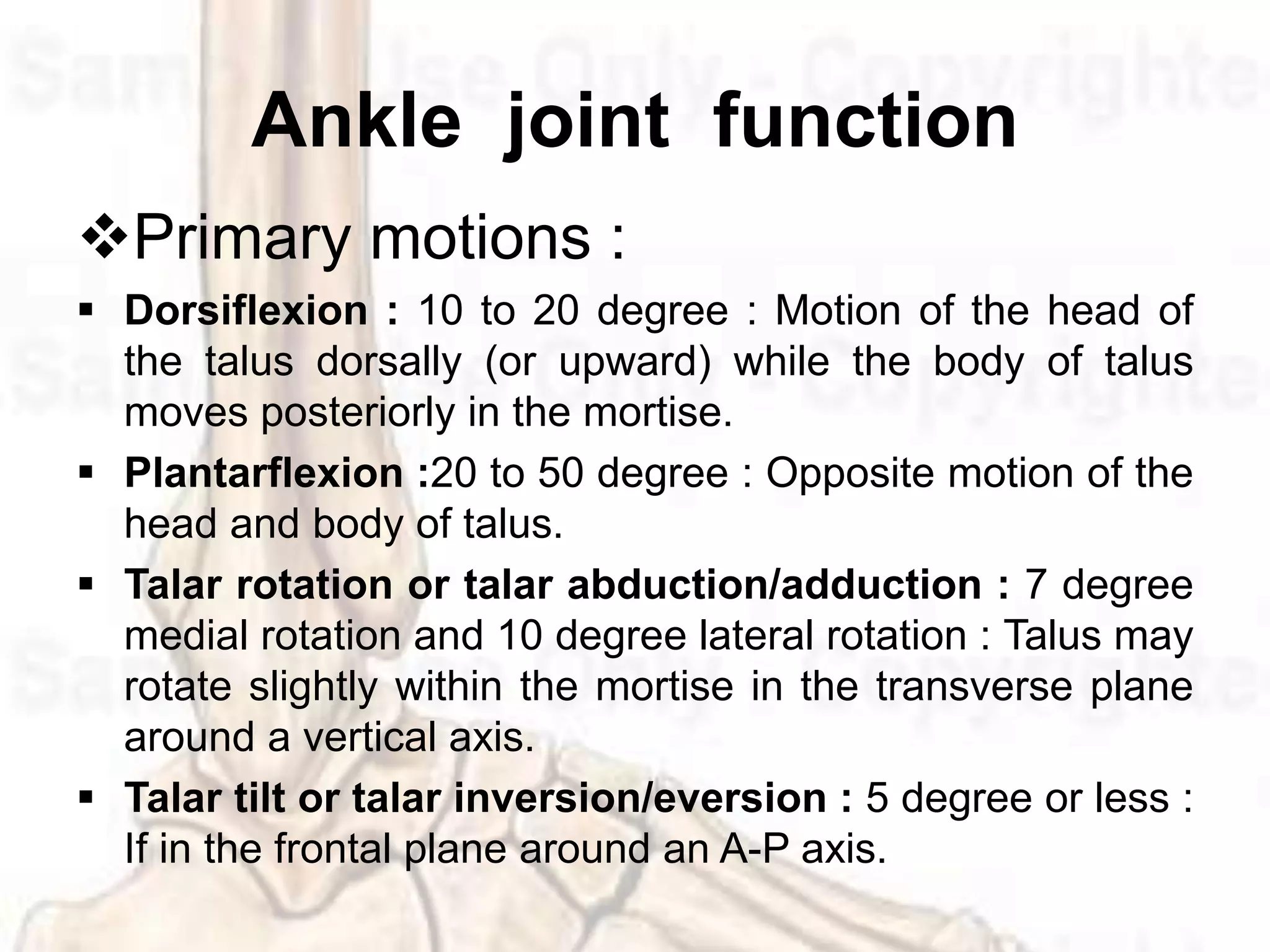 Ankle and foot complex | PPTX