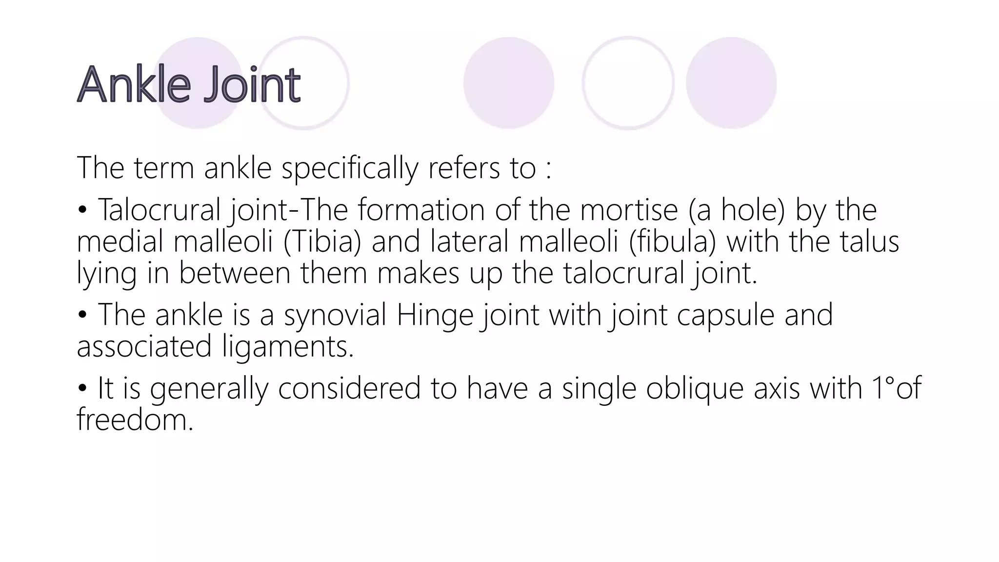 Ankle and foot complex | PPTX