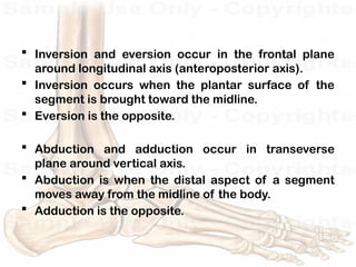 Ankle and Foot Complex biomechanics and its pathology | PPTX