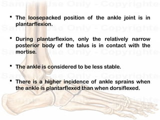 Ankle and Foot Complex biomechanics and its pathology | PPTX