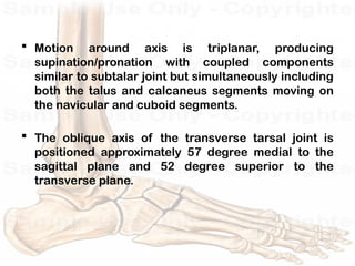 Ankle and Foot Complex biomechanics and its pathology | PPTX
