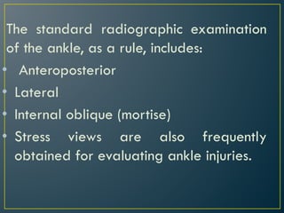 ankle and foot imaging and indications for it | PDF