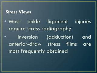ankle and foot imaging and indications for it | PDF